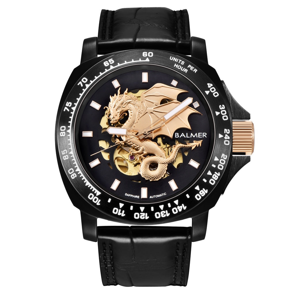 BALMER Jam Tangan Analog Pria B-8125MAD Genuine Crocodile Leather Stra ...